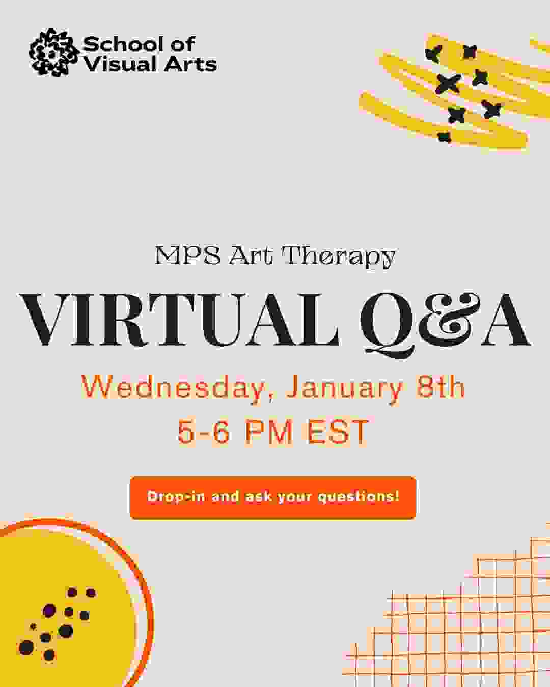 MPS Art Therapy Virtual Q&A Session | Jan 8, 2025; 5:00 - 6:00pm ...