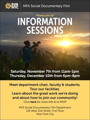 MFA Social Documentary Film Information Session | Nov 7, 2015; 11:00 am ...