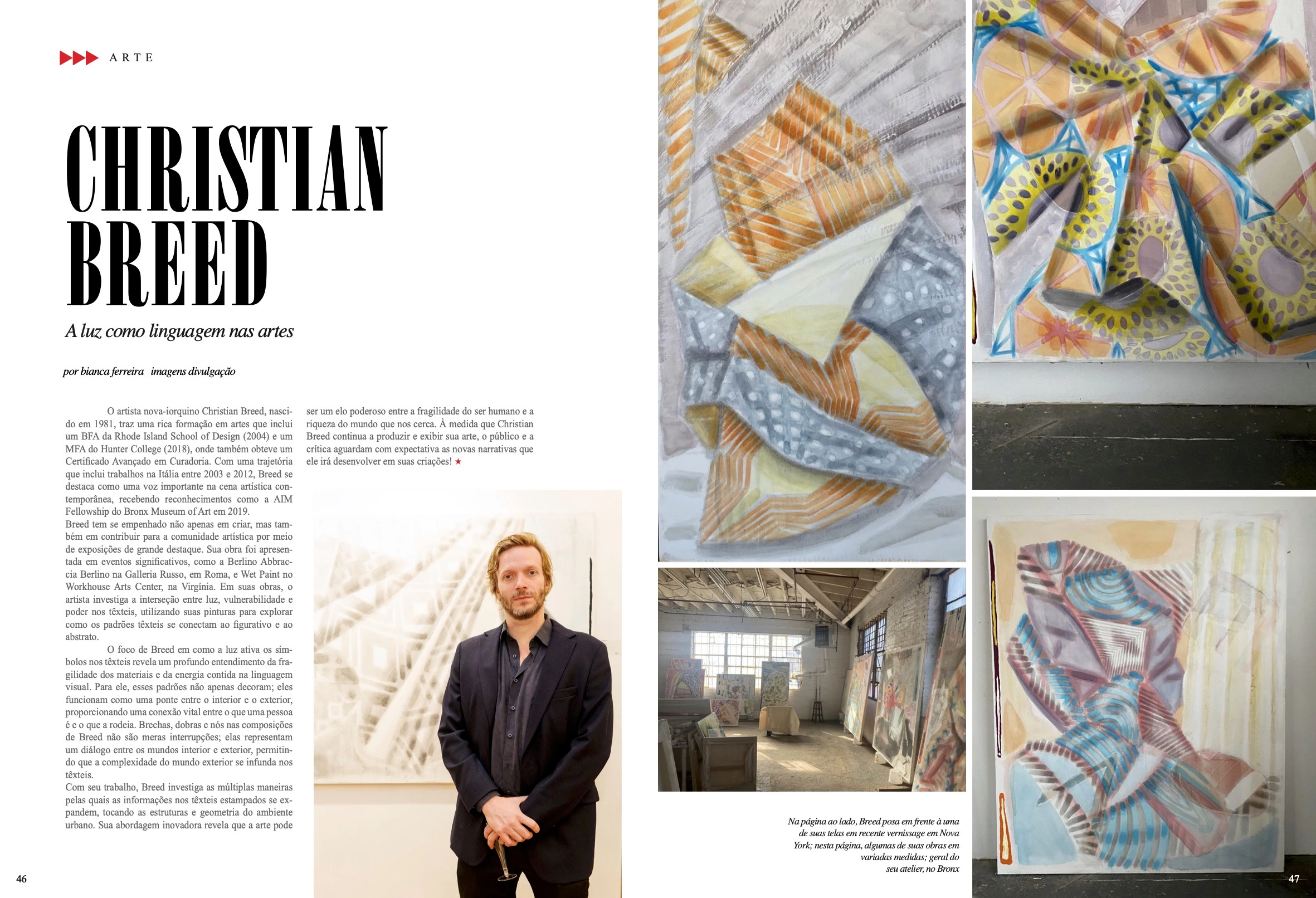 A profile of Christian Breed in the March issue of Revista Diverso ...