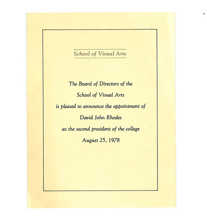 David Rhodes completes his 40th Year as President of SVA | School of ...