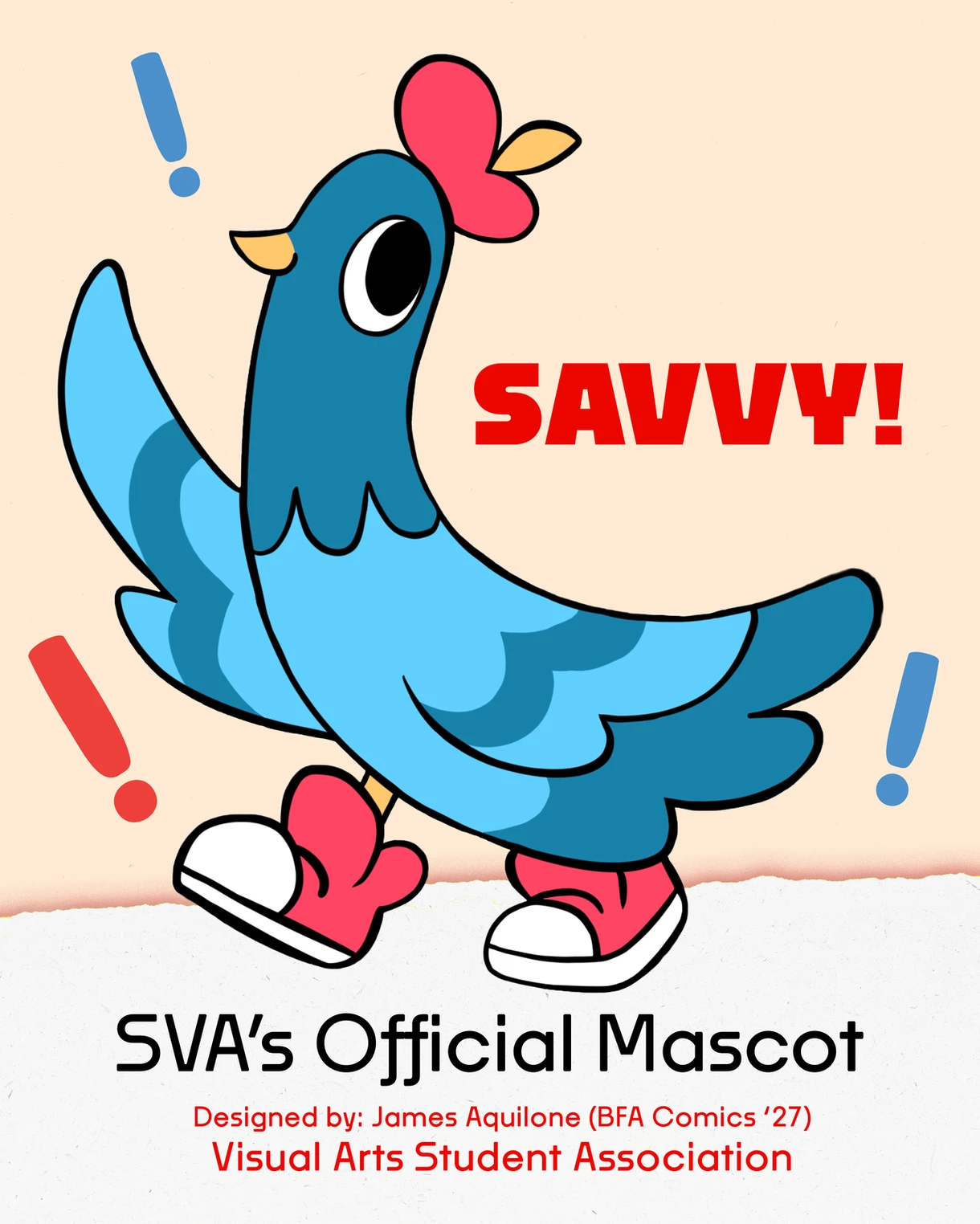 Meet Savvy, SVA’s Official Mascot, and the Creator Behind Him | School ...